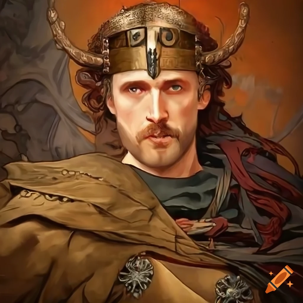 Historical painting of scottish hero william wallace by mucha on Craiyon