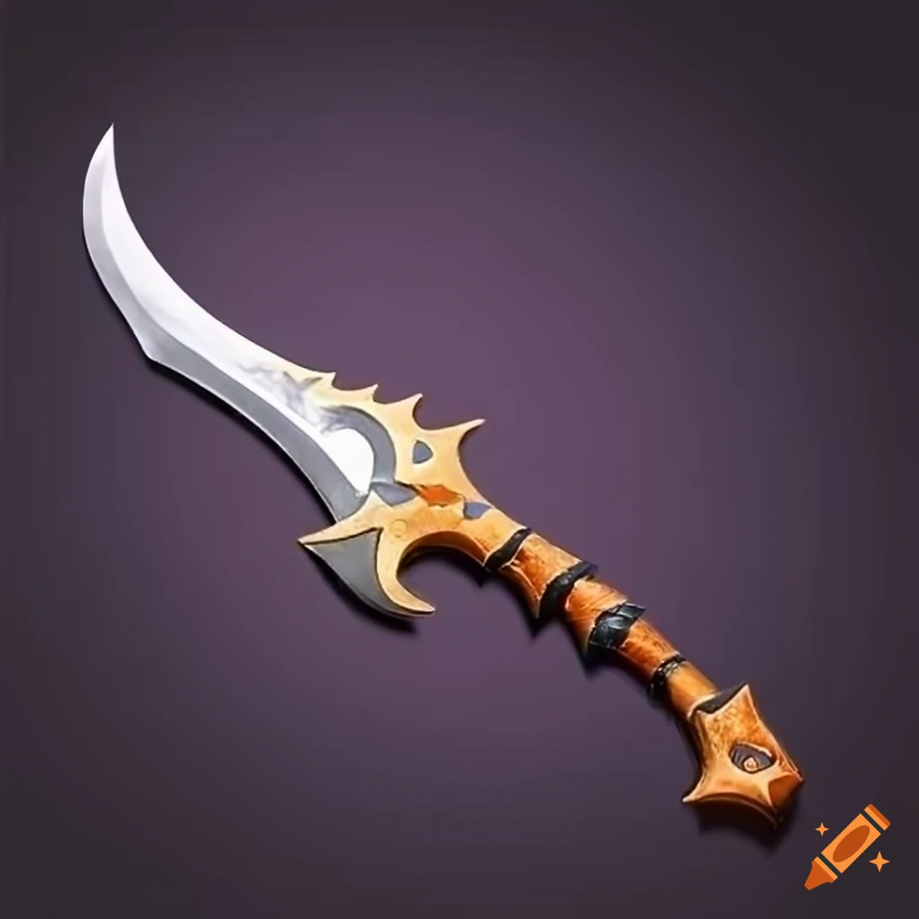 Mythic curved sword on Craiyon