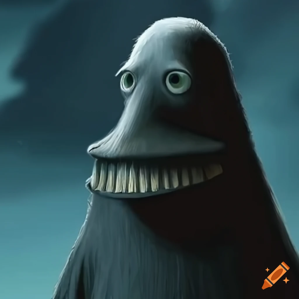 The groke character from moomin valley on Craiyon