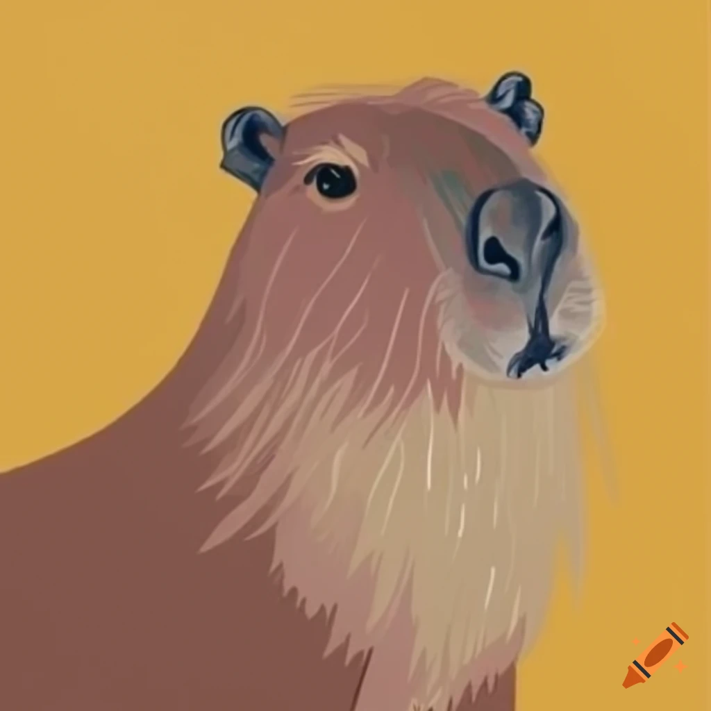 Capybara drawing on Craiyon