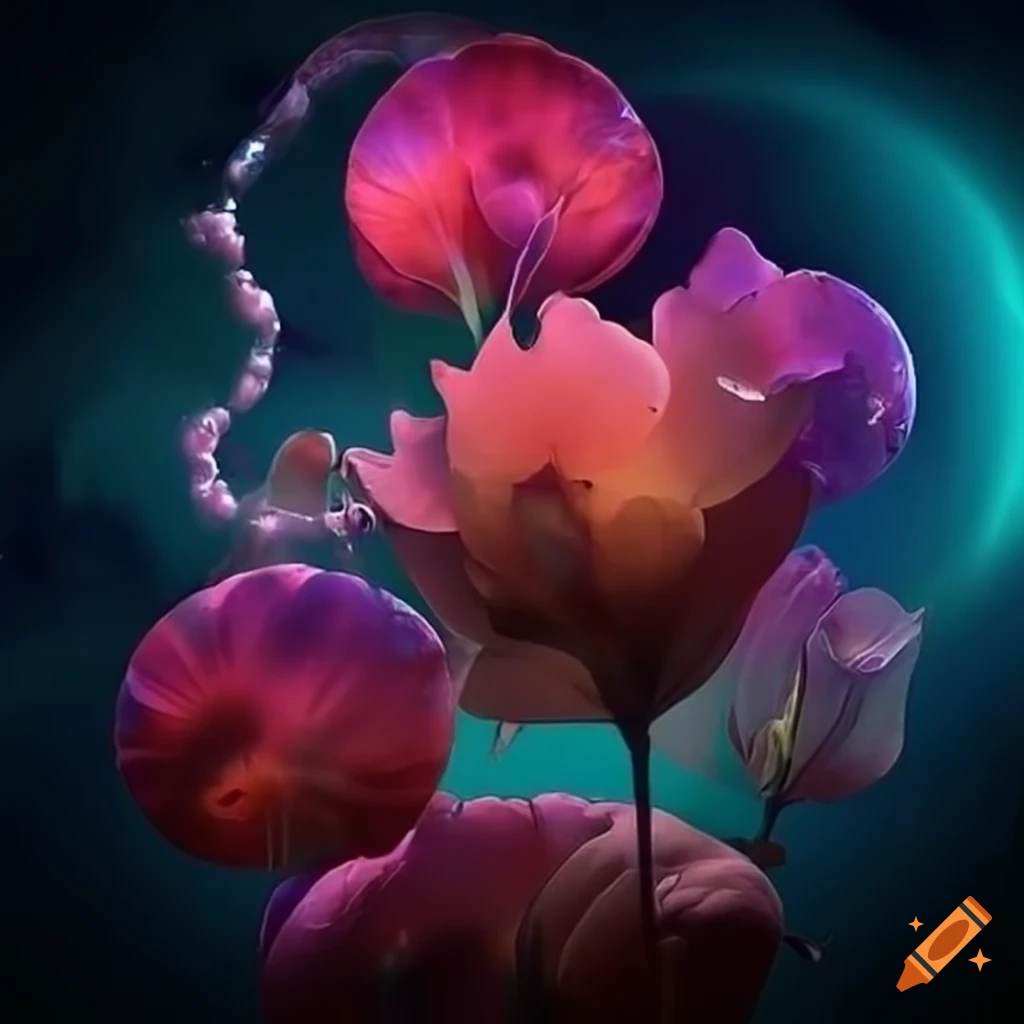 Fantasy flowers from mars on Craiyon