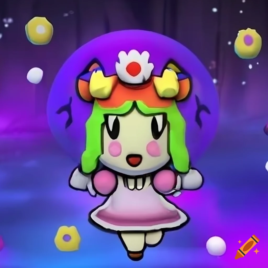 Luvbi character from super paper mario in 3d on Craiyon