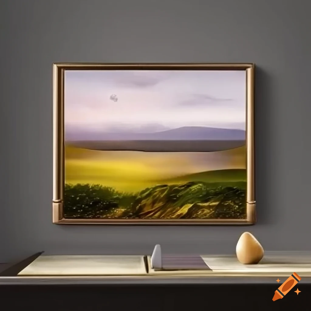 Rectangular bronze frame for landscape orientation on Craiyon