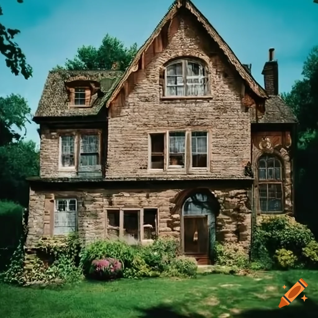 Cottagecore mansion in a realistic setting on Craiyon