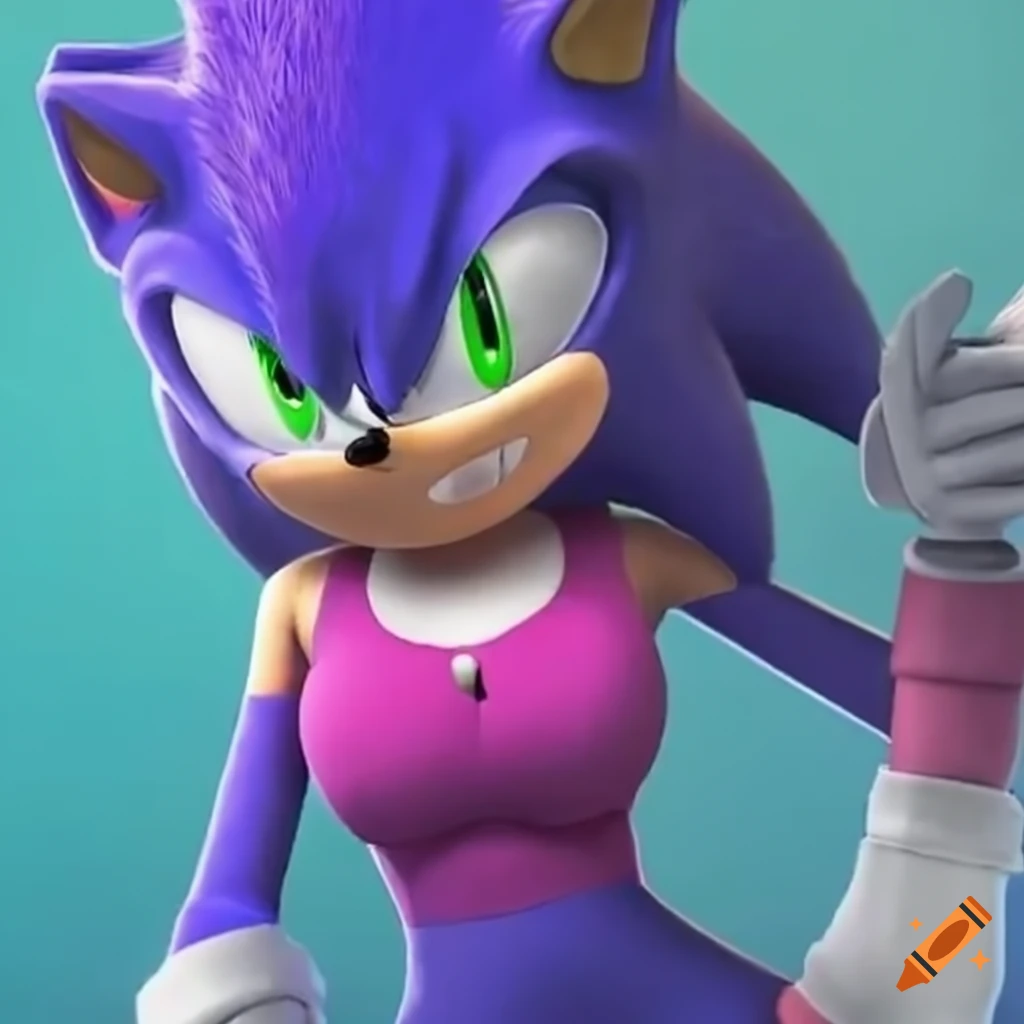 Female sonic the hedgehog and amy exchanging fashion tips on Craiyon