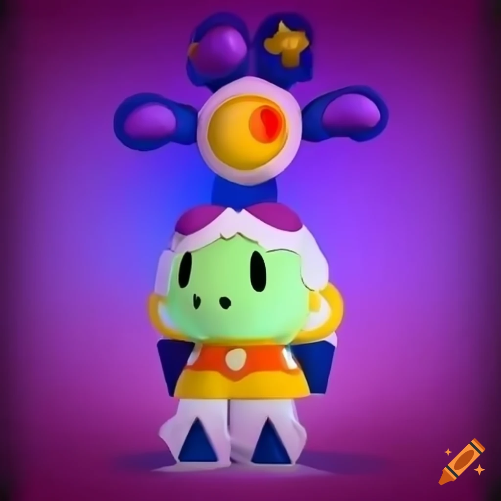 Luvbi character from super paper mario in 3d on Craiyon