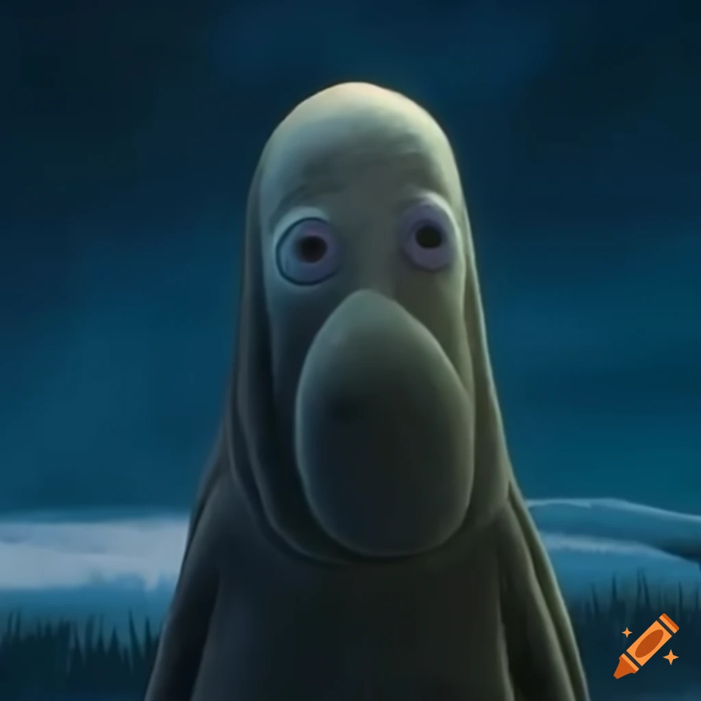 The groke character from moomin valley on Craiyon