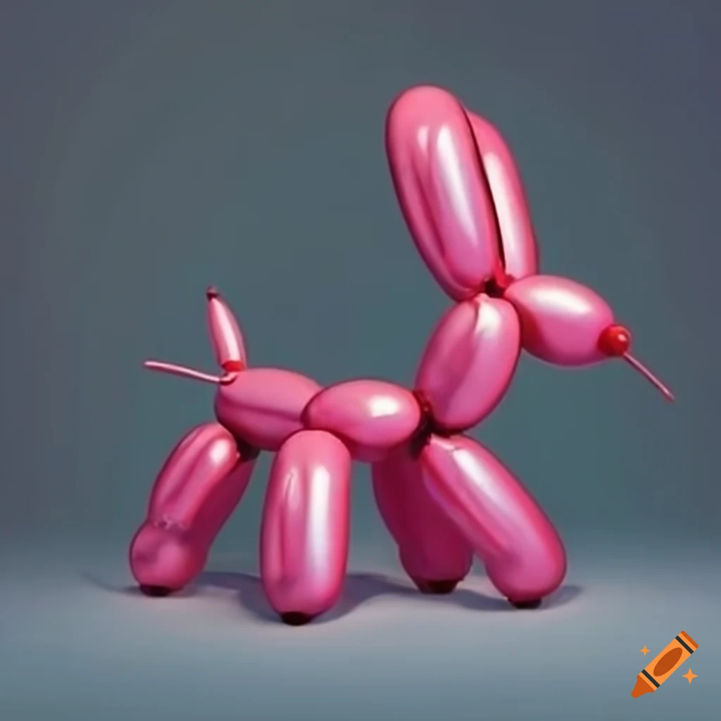Balloon dog sculpture on Craiyon