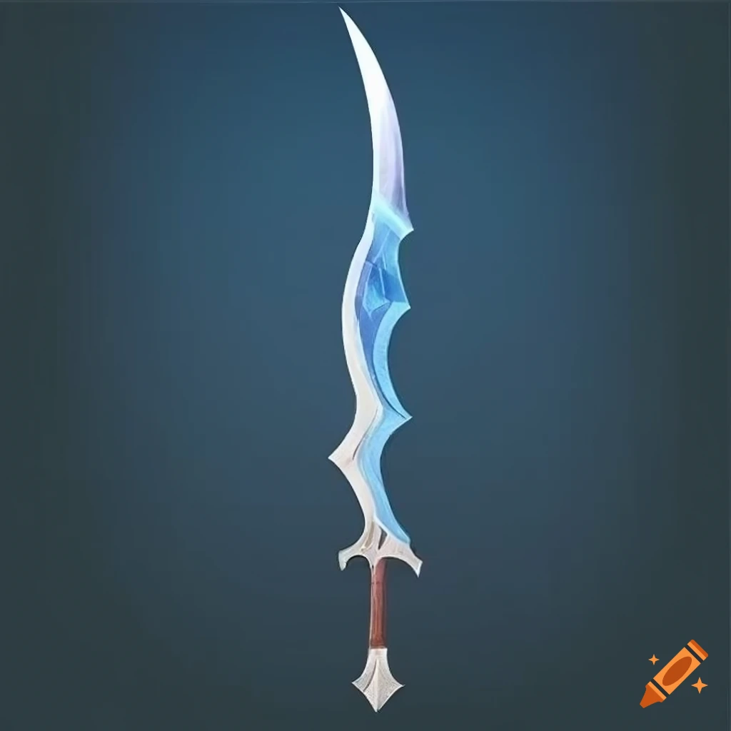 Magic curved fantasy sword on Craiyon