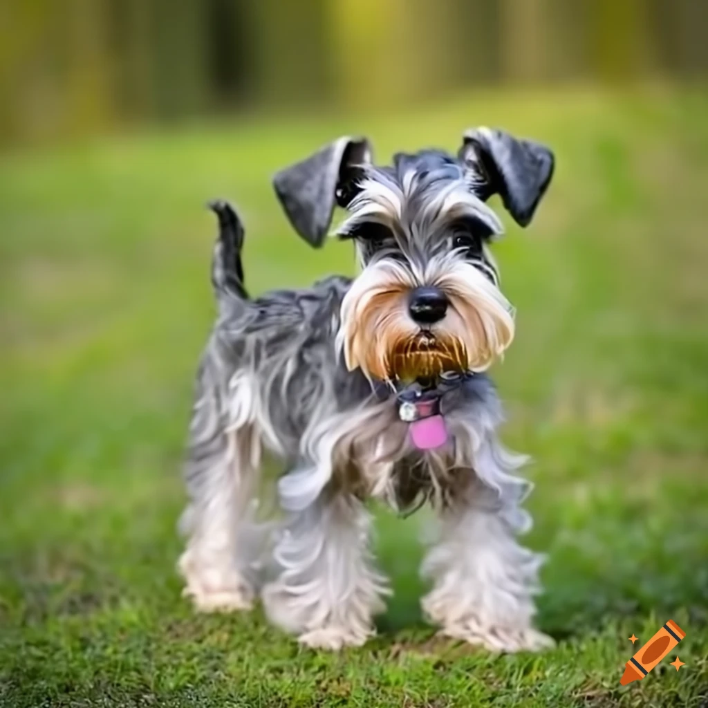 Miniature schnauzer dog on Craiyon