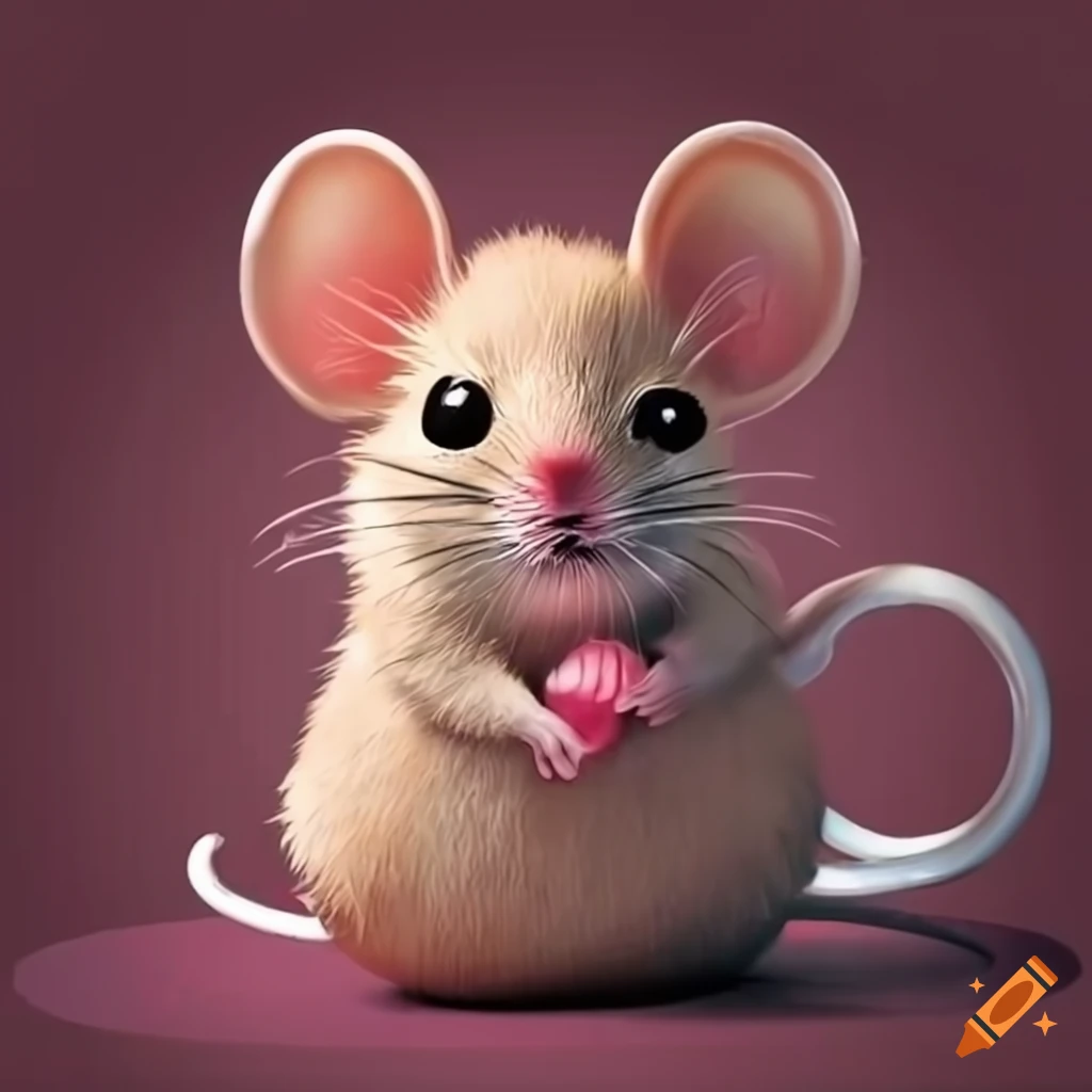 Mouse having tea and scones with a cup of tea on Craiyon