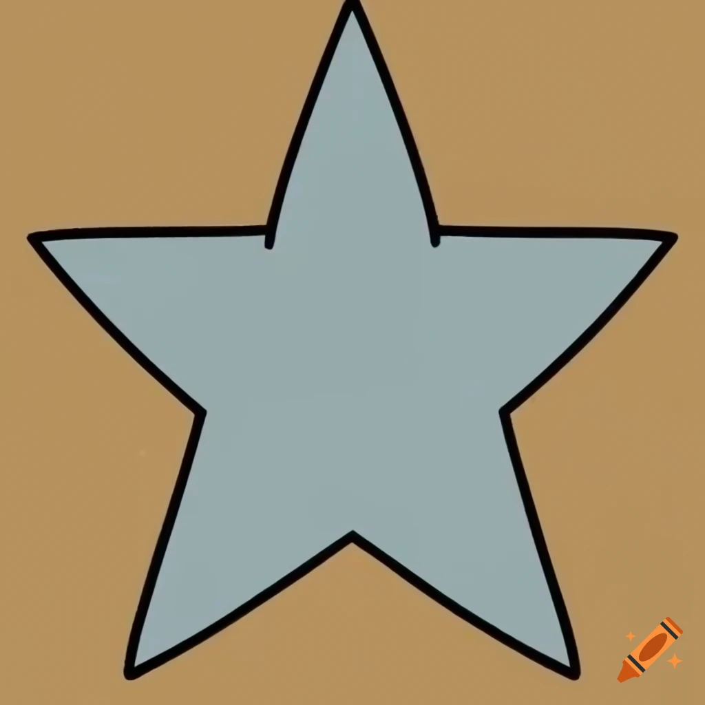 Minimalistic star comic style on Craiyon
