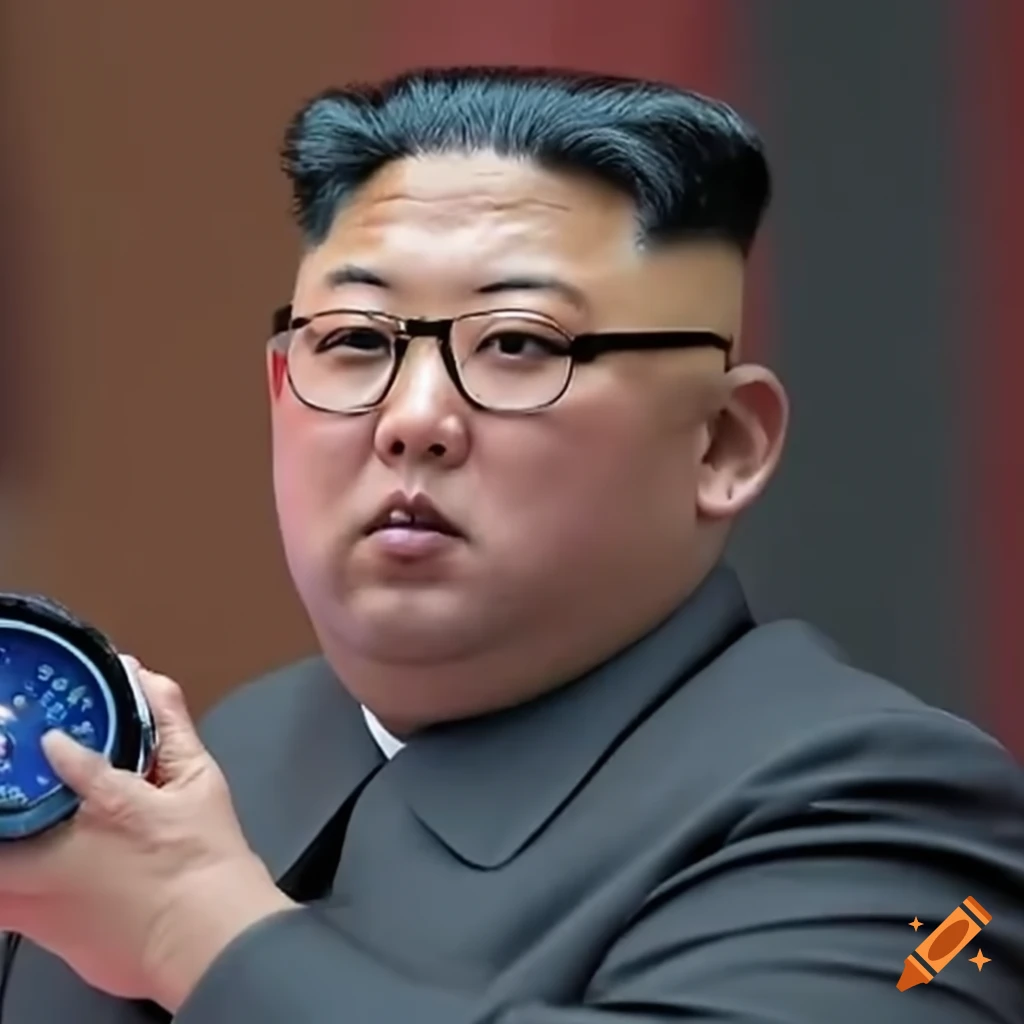 Evil kim jong un with handwatch on Craiyon