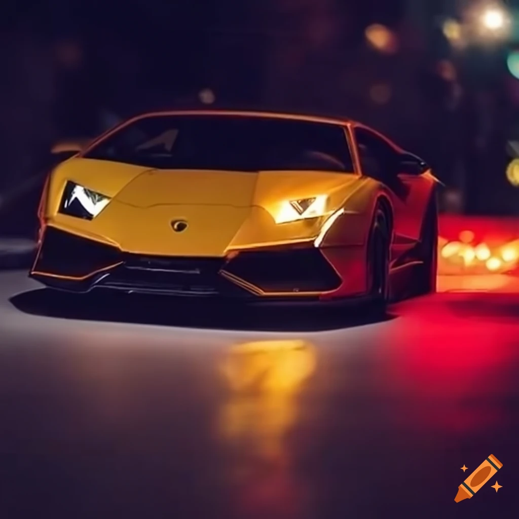 Lamborghini car on Craiyon