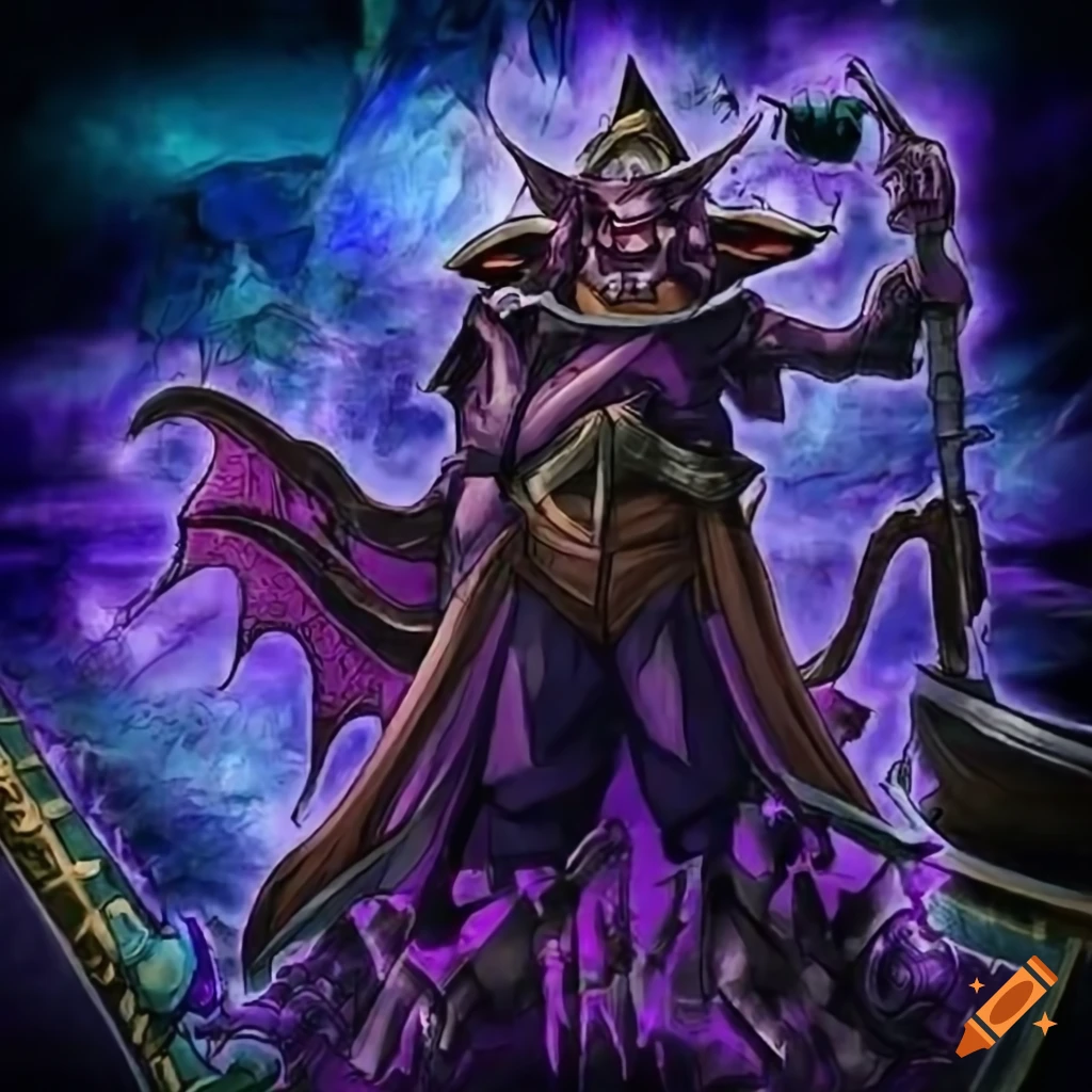Yu-Gi-Oh! style card of Napoleonic general demon figure on Craiyon