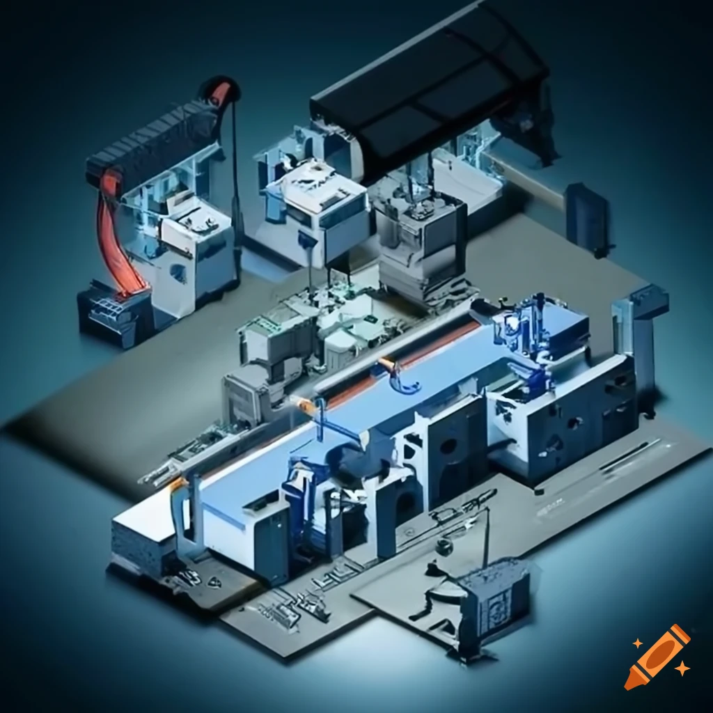 Factory layout design on Craiyon