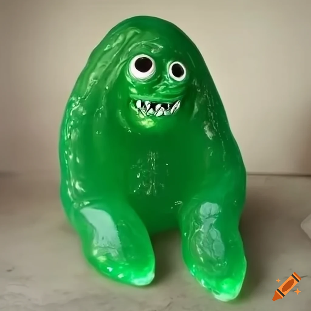 Giant green jelly monster on Craiyon