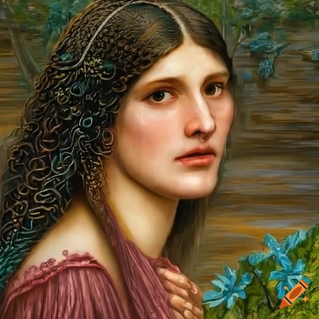 Painting of mythical ukrainian nyavka and irish selkie with celtic and ...