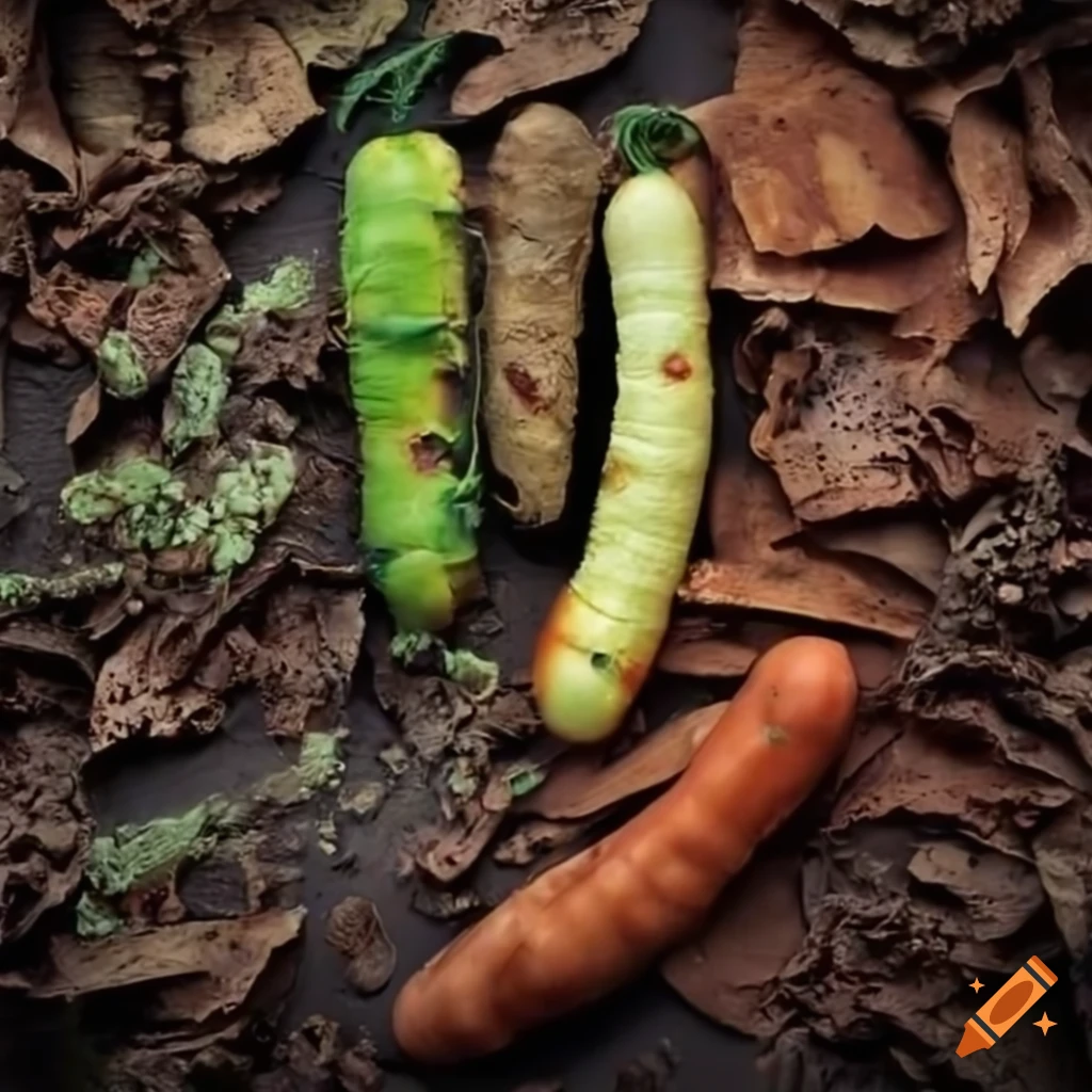 Wall of rotting vegetables on Craiyon