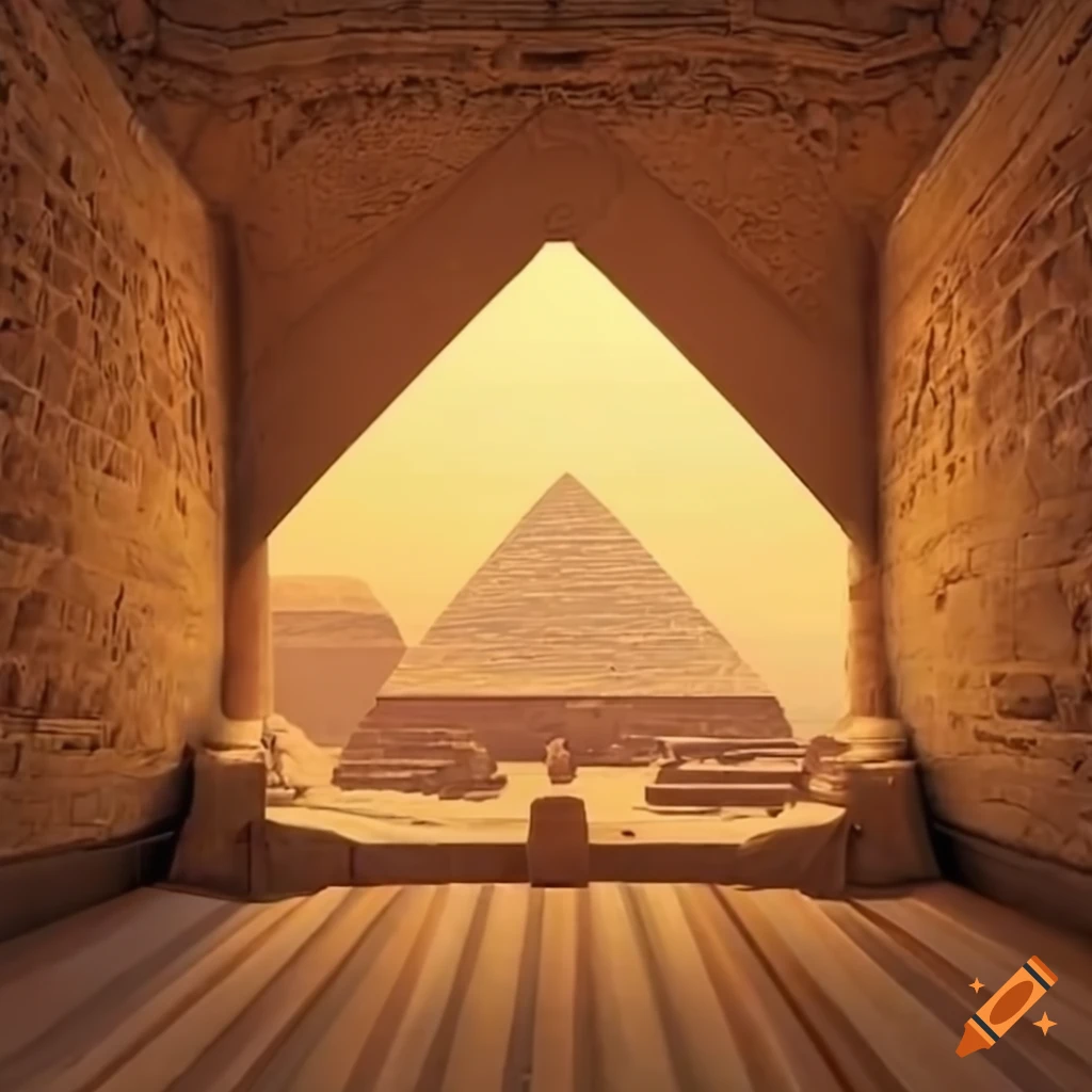 Interior of a hidden room in an ancient pyramid on Craiyon