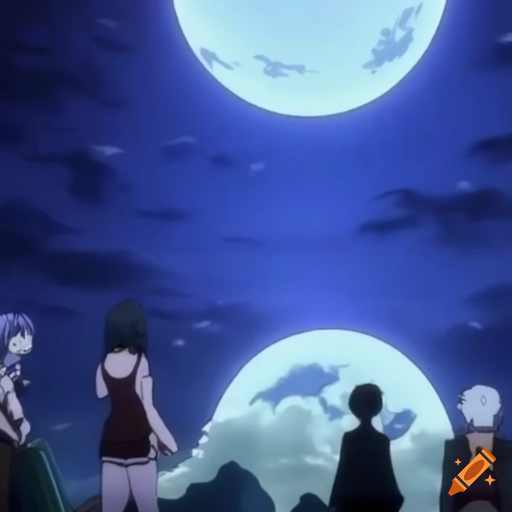 Shiny 3d dazzling eclipse anime 2000's with japanese text on Craiyon