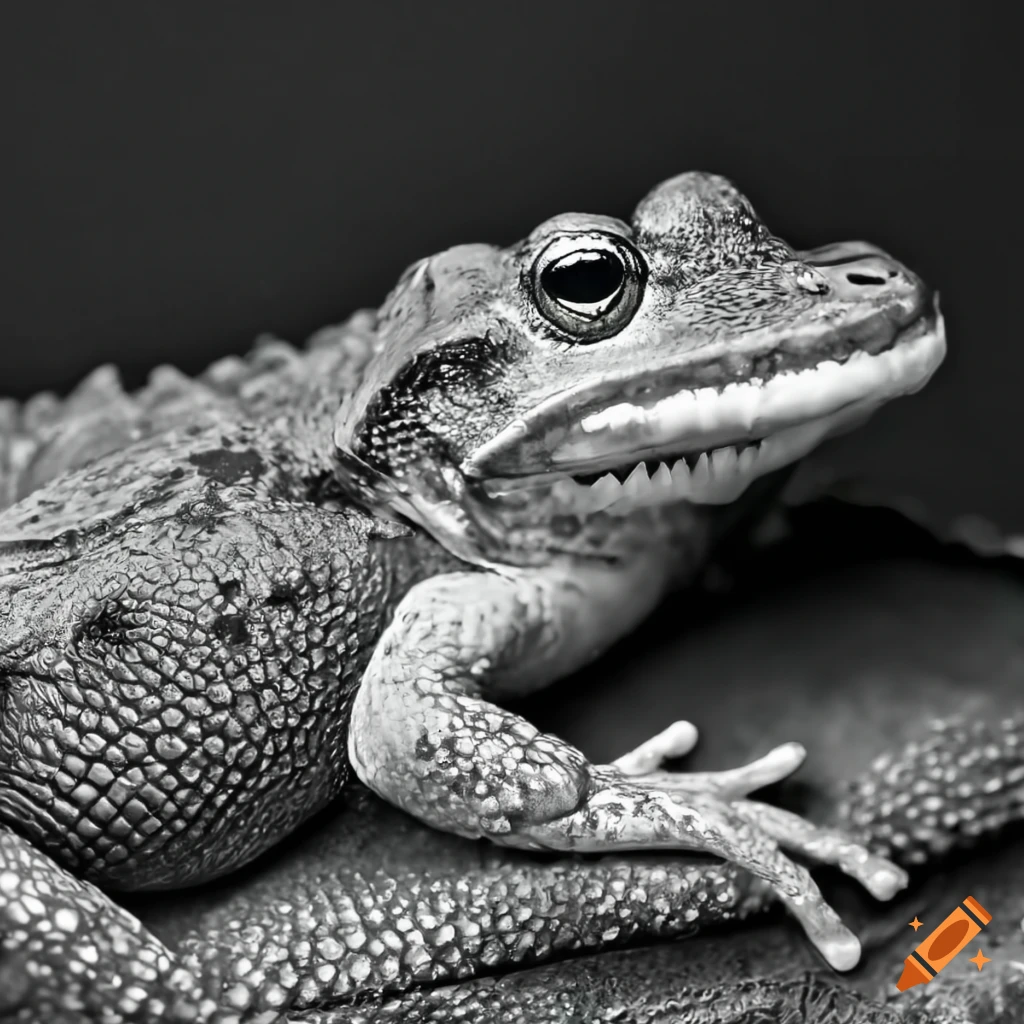 Unique creature with frog, alligator, fish, and spider features on Craiyon