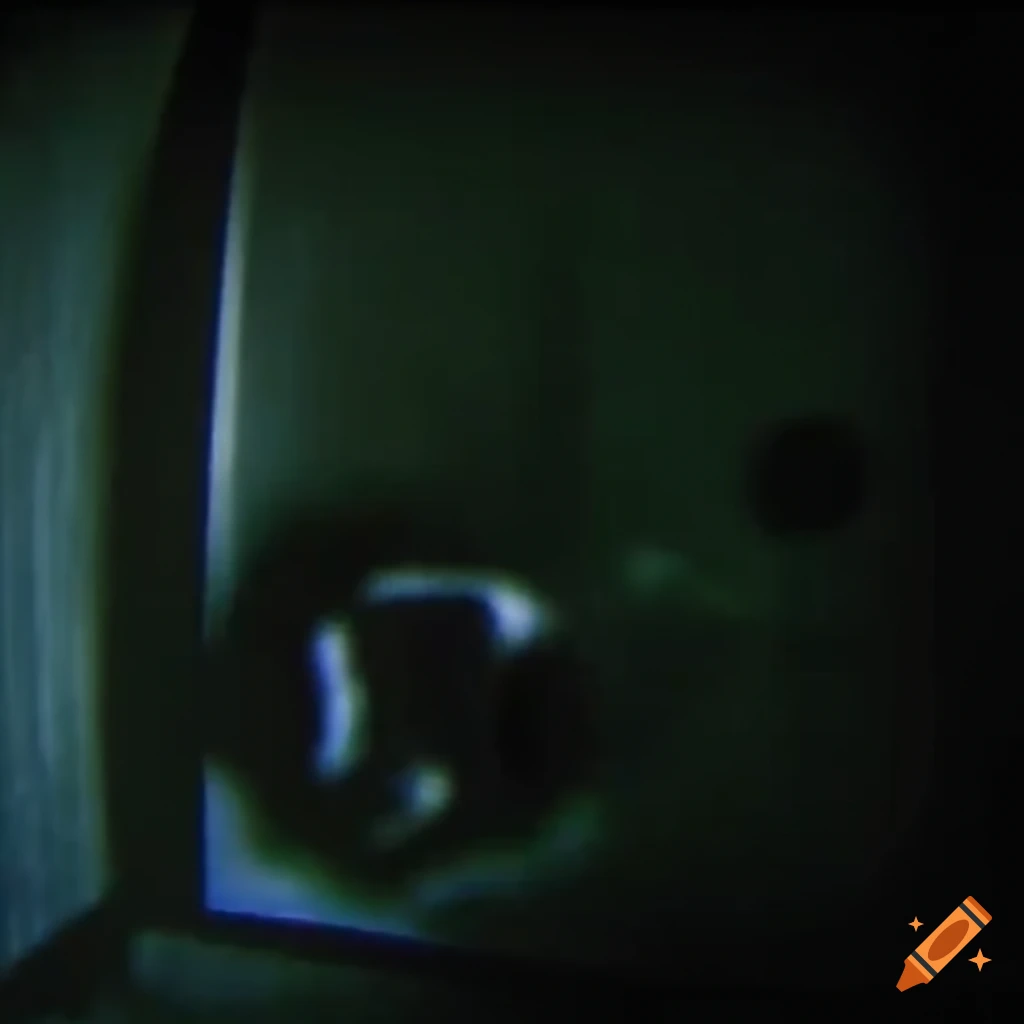 Alien abduction scene with 90s vhs style outside a house on Craiyon