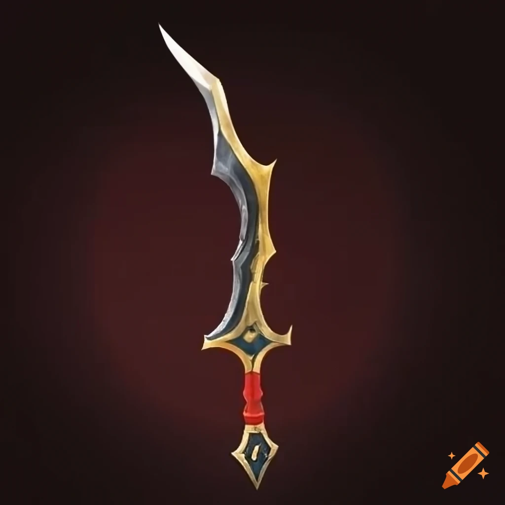 Mythic curved sword on Craiyon