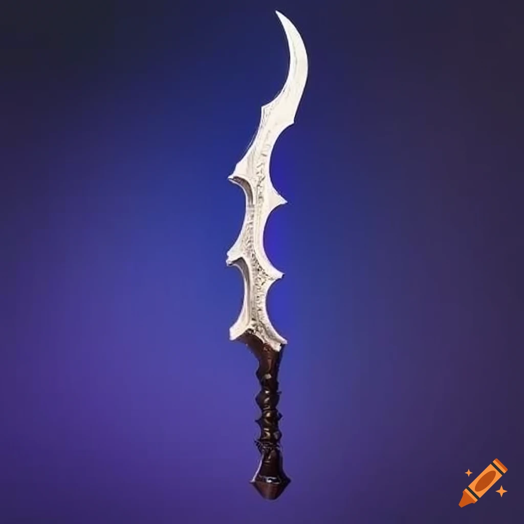 Magic curved fantasy sword on Craiyon
