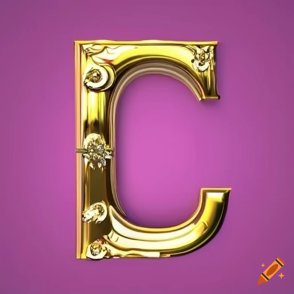 Princess fancy style letter c in 3d render on Craiyon