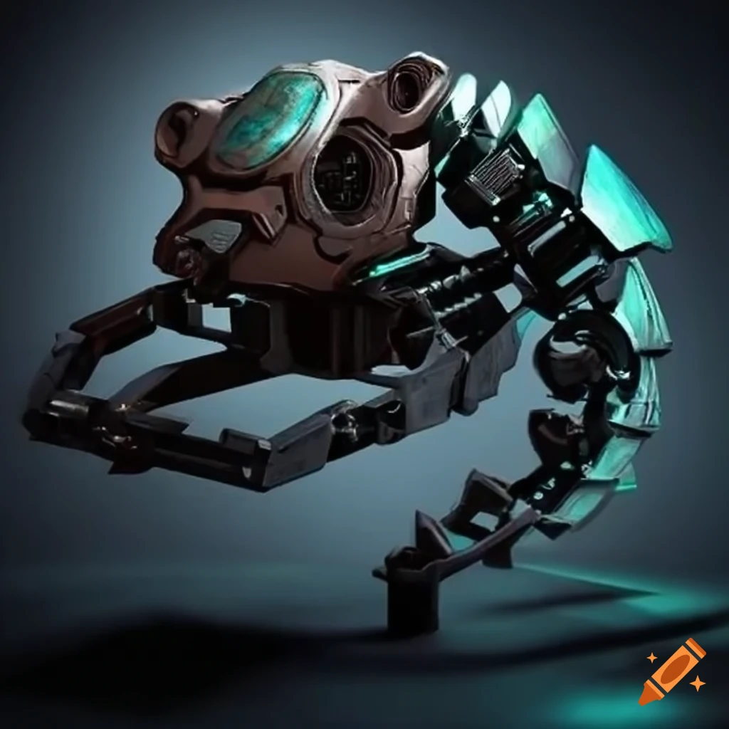 Futuristic mechanical bear trap on Craiyon