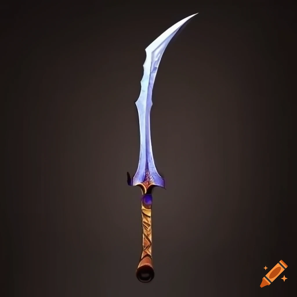 Mythic curved sword on Craiyon