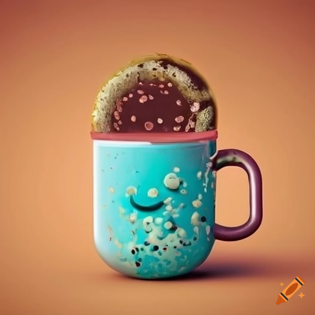 Dirty cup with bacteria on Craiyon