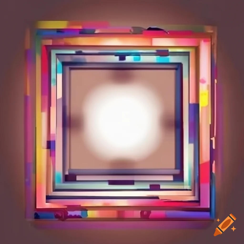 2d square frame border in live news report style on Craiyon