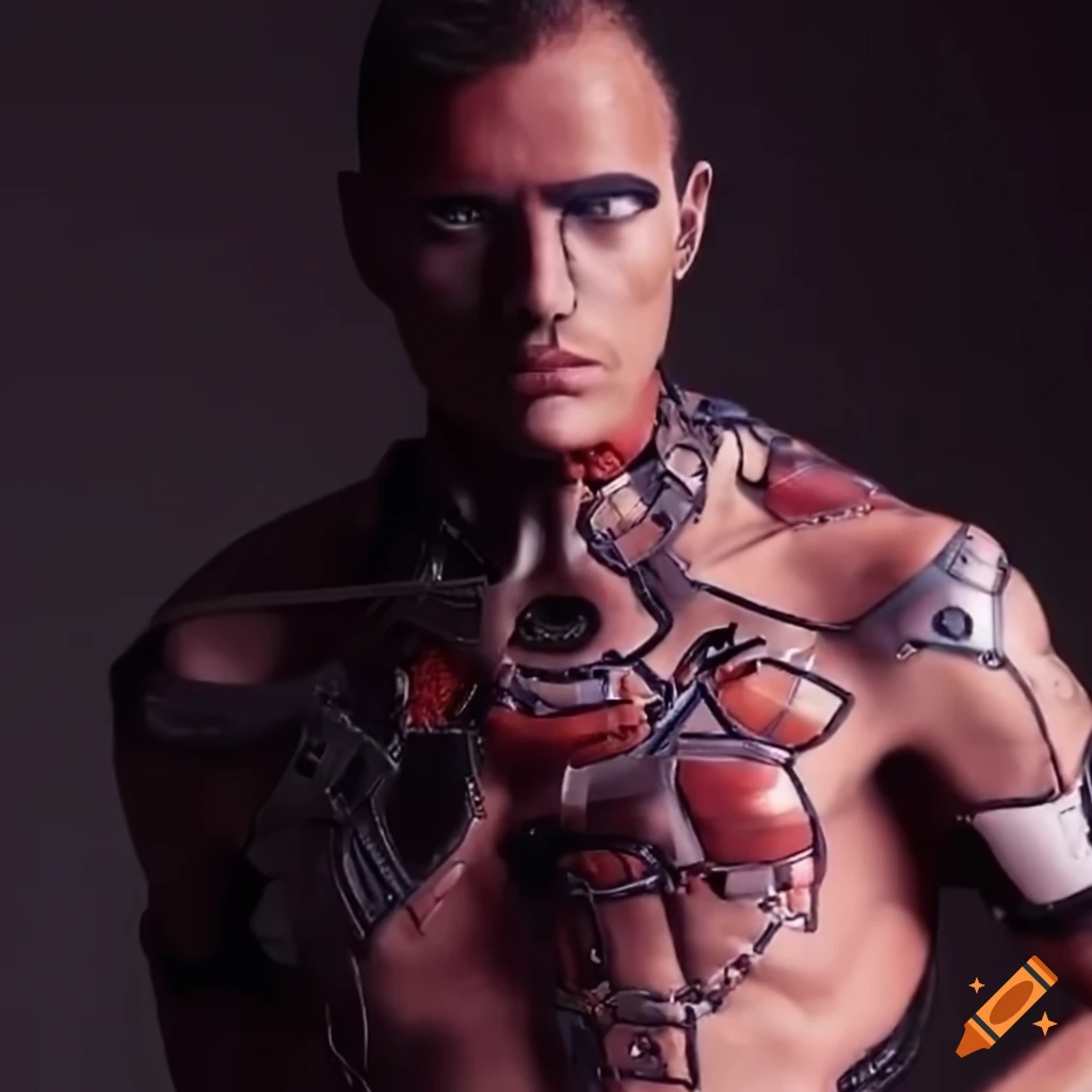 Cyborg concept illustration on Craiyon