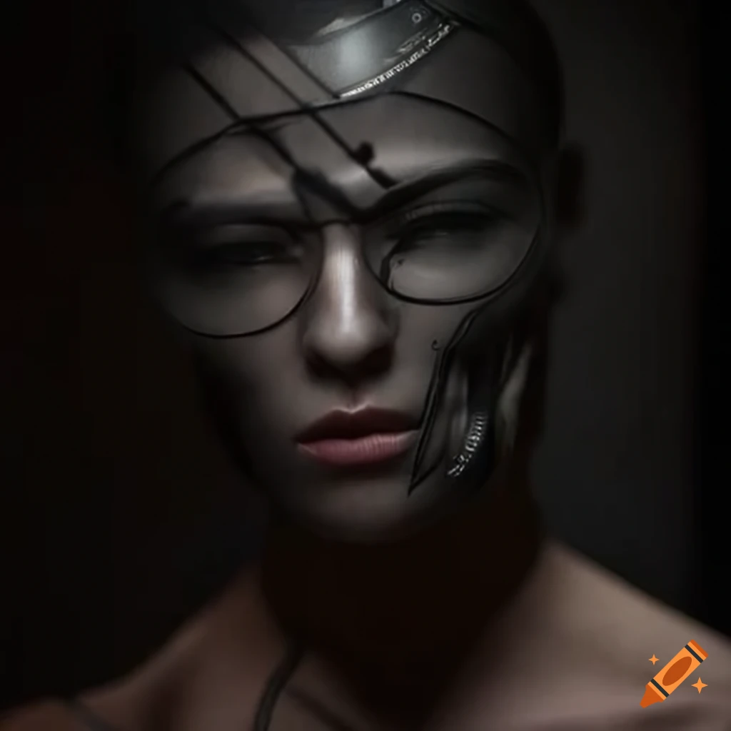 Cyborg concept illustration on Craiyon