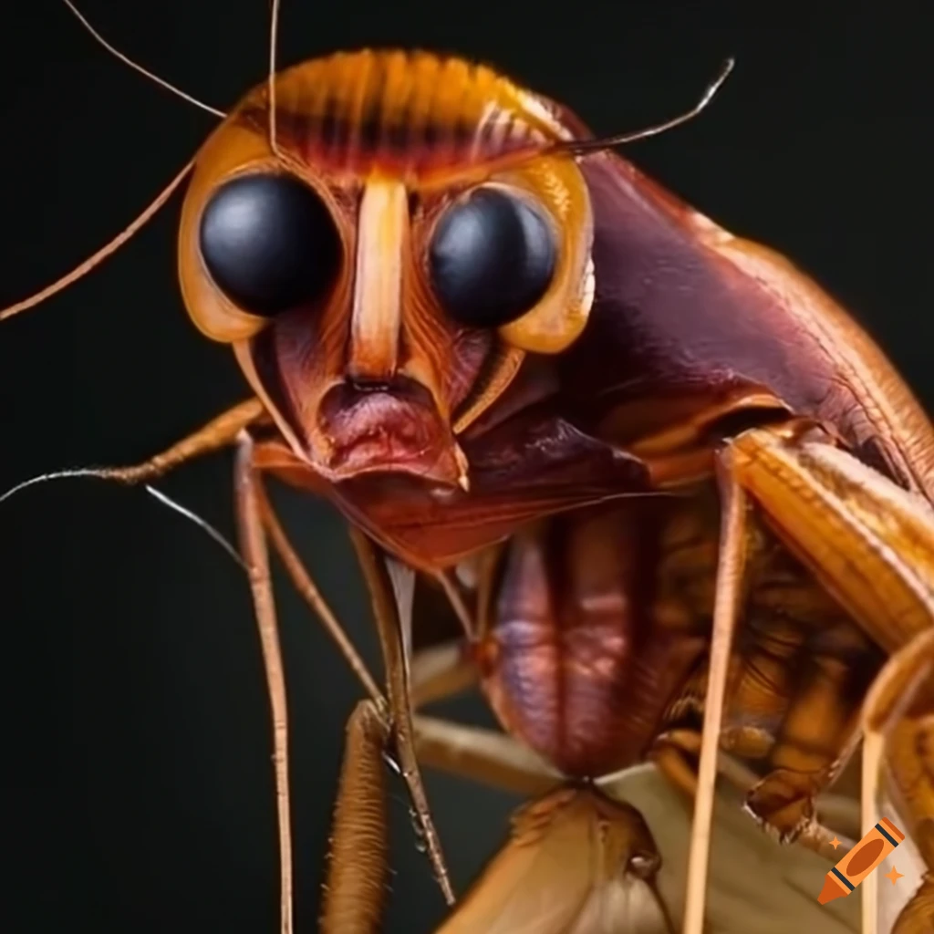 Man with a large insect head on Craiyon