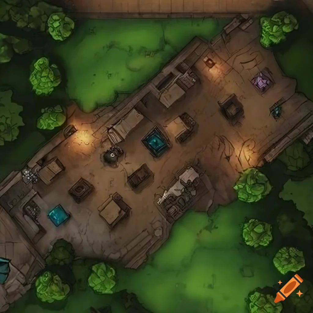 Highly detailed rpg battlemap on Craiyon