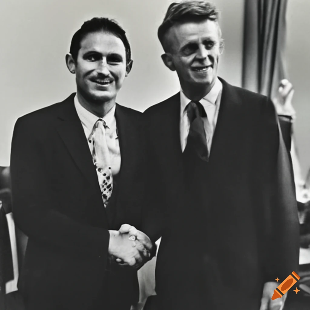 Frank lampard shaking hands with james dean in the oval office on Craiyon