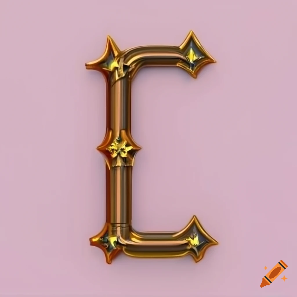 Princess fancy style letter a in 3d render on Craiyon