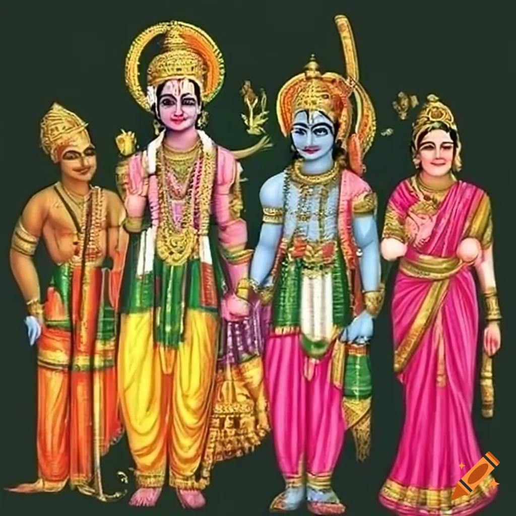 The citizens of Ayodhya celebrating Diwali after Rama's victory over ...