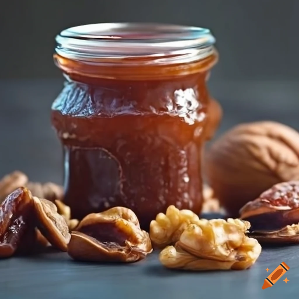 Date jam and walnut spread on Craiyon