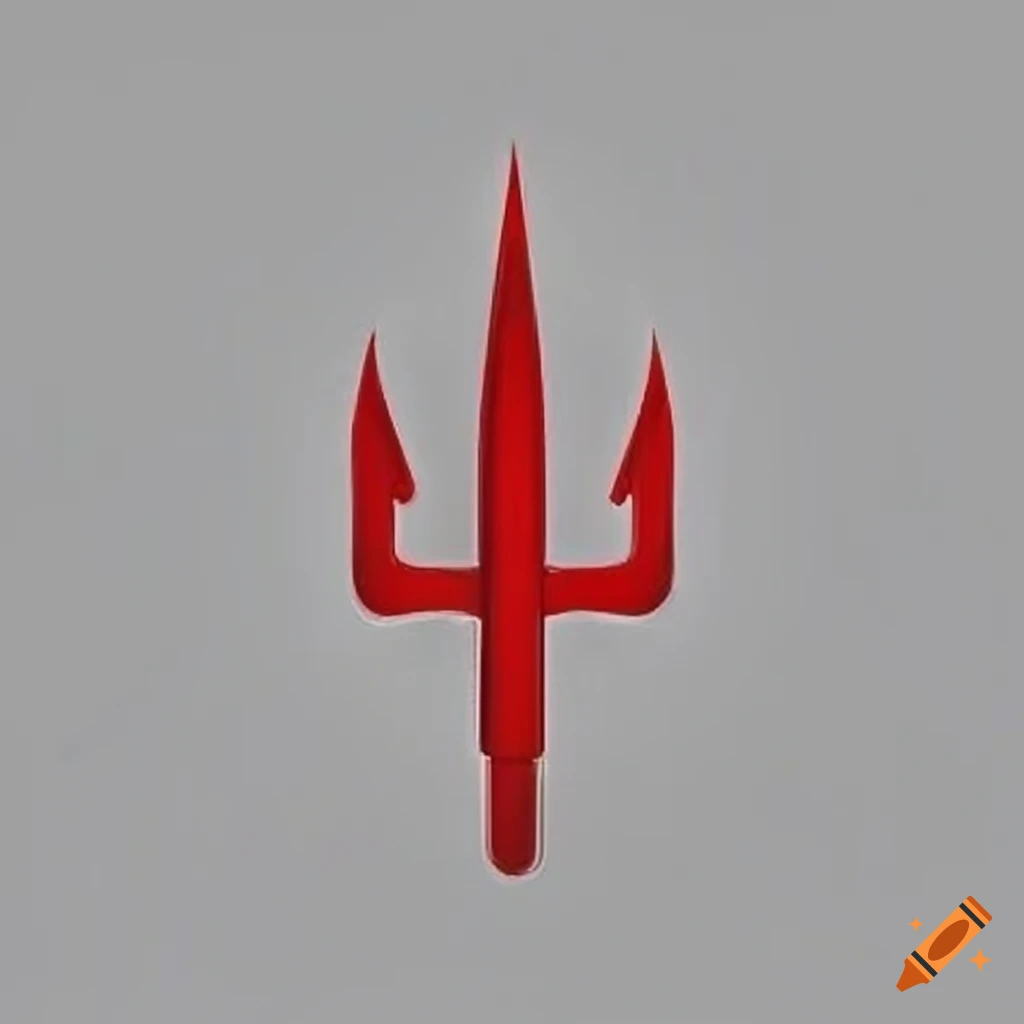 Red trident logo on Craiyon