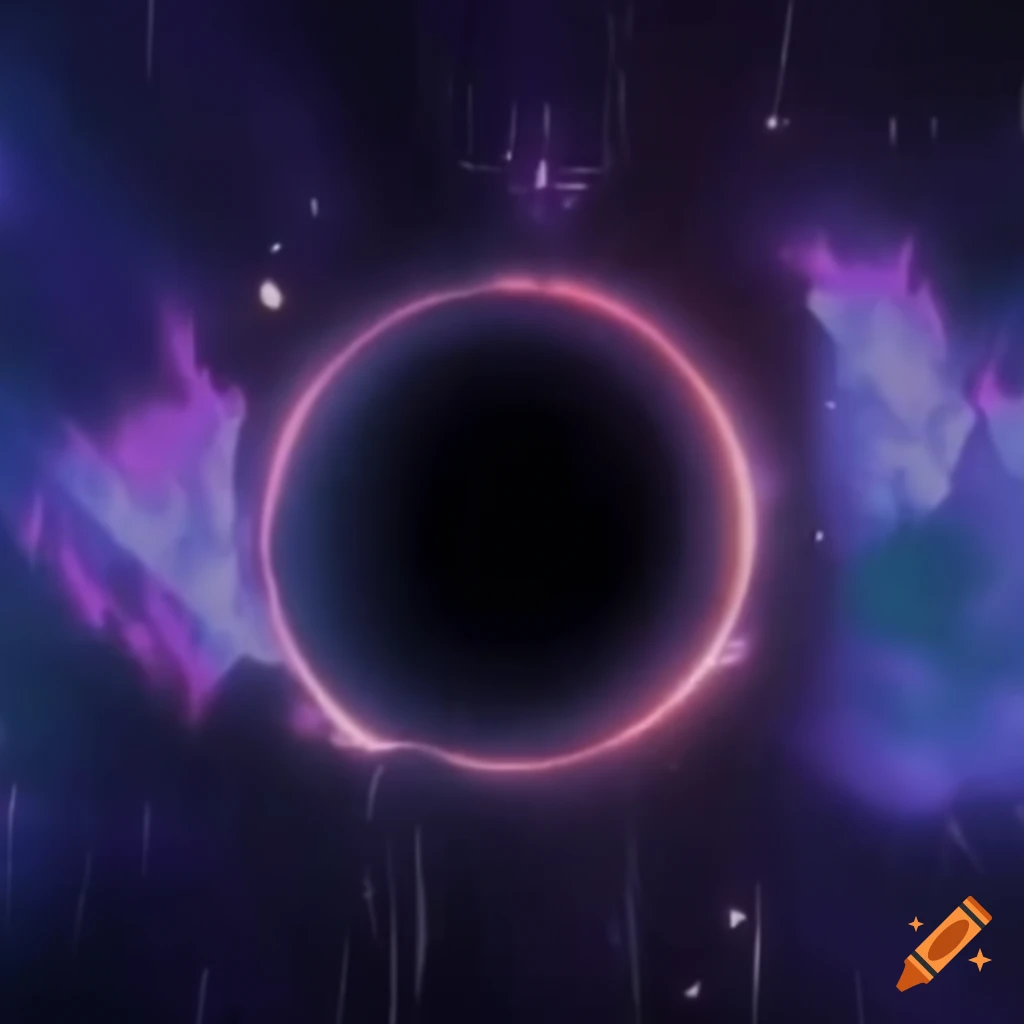 Shiny 3d anime eclipse with japanese text from the 2000s on Craiyon