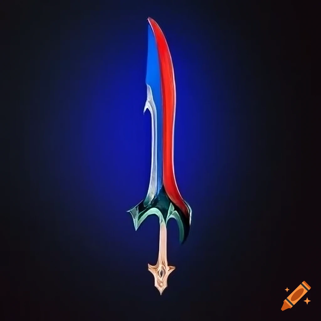 Magic curve fantasy sword on Craiyon