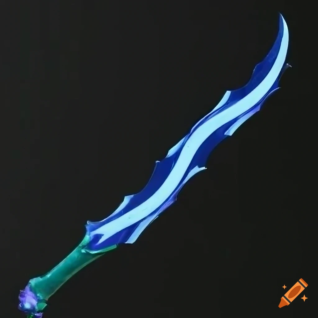Magic curved fantasy sword on Craiyon