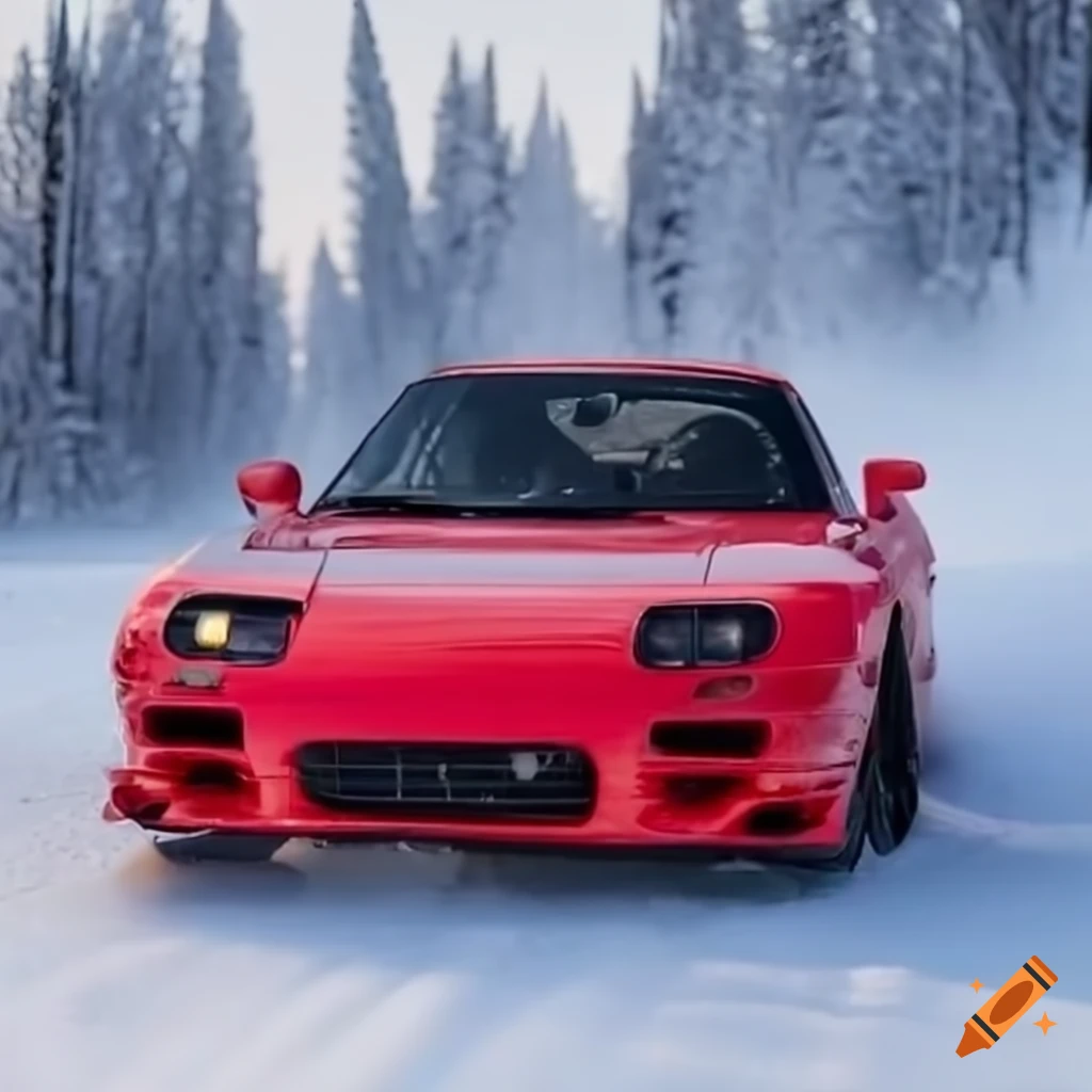 Rx7 car in the snow on Craiyon