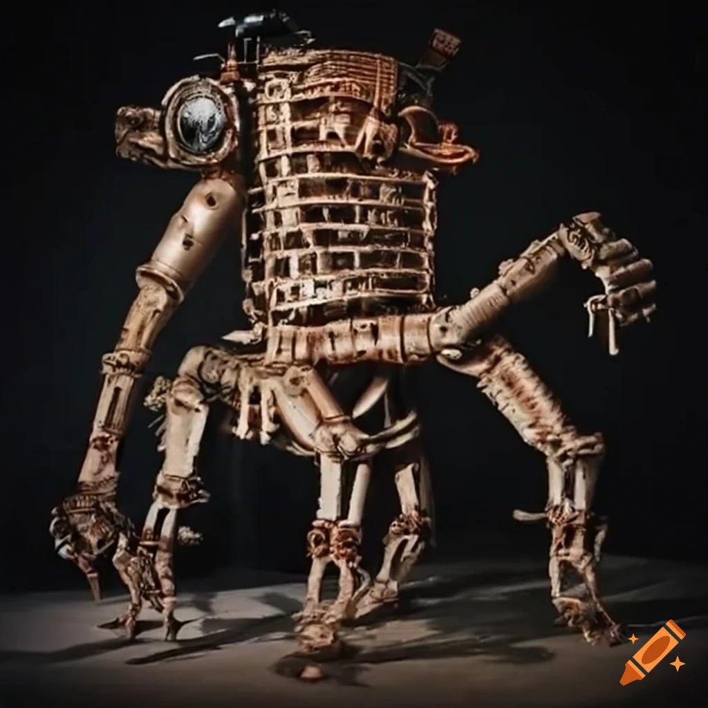 Scary mechanical monster on Craiyon