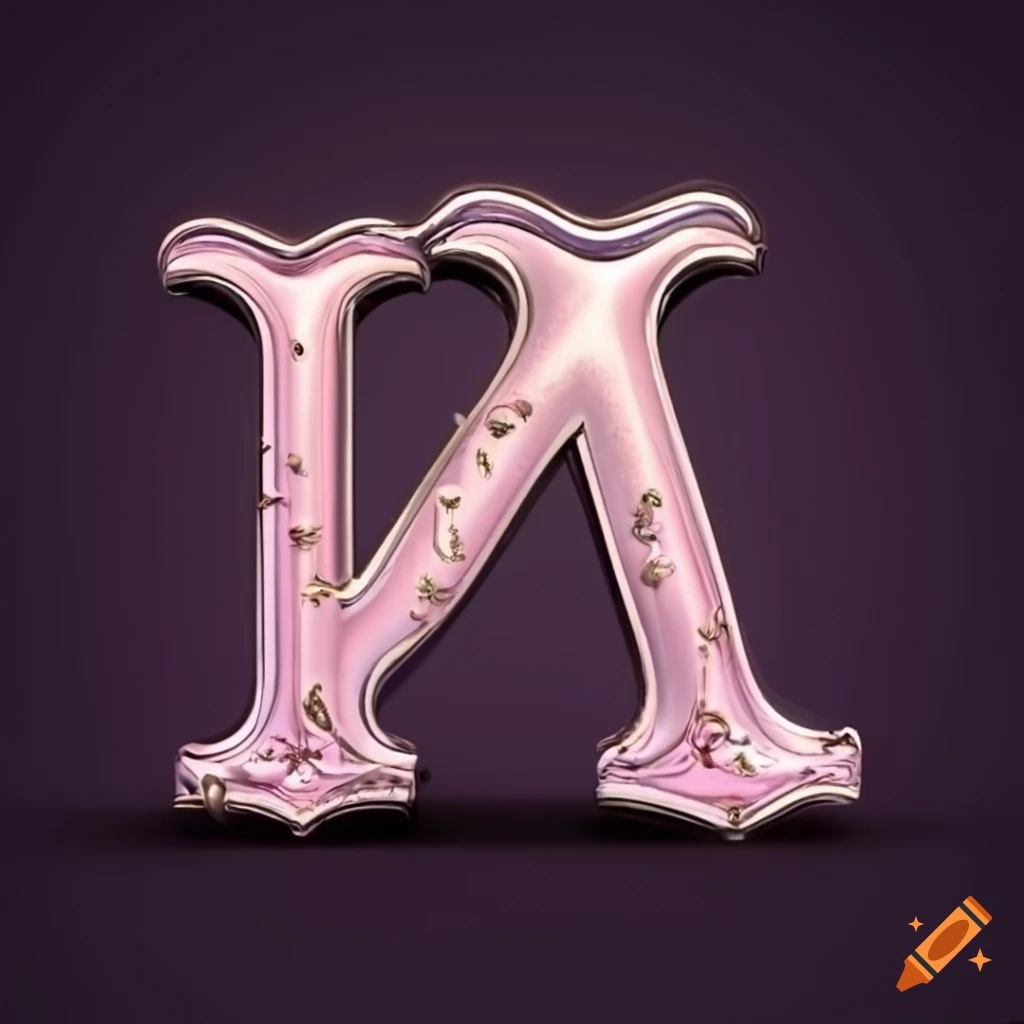 Princess fancy style letter a in 3d render on Craiyon