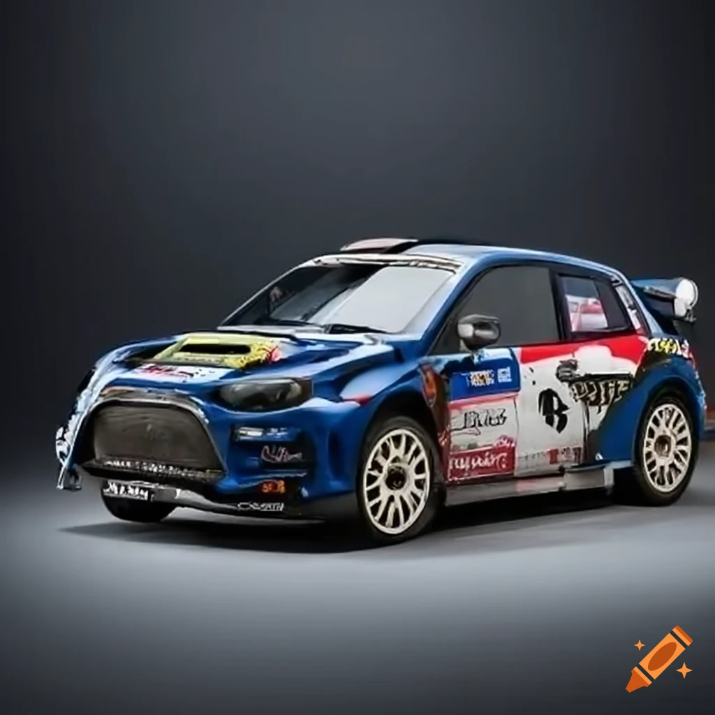 Rally car on Craiyon